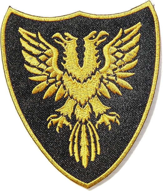 Amazon.com: Gold 2 Head Eagle Army Military Logo Jacket T-shirt Uniform ...