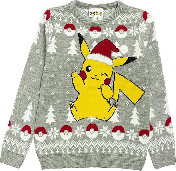 Pokemon Pikachu Santa Hat Christmas Women's Knitted Jumper | Official ...