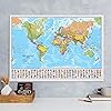 Large World political Wall Map - With Flags Laminated by Maps ...