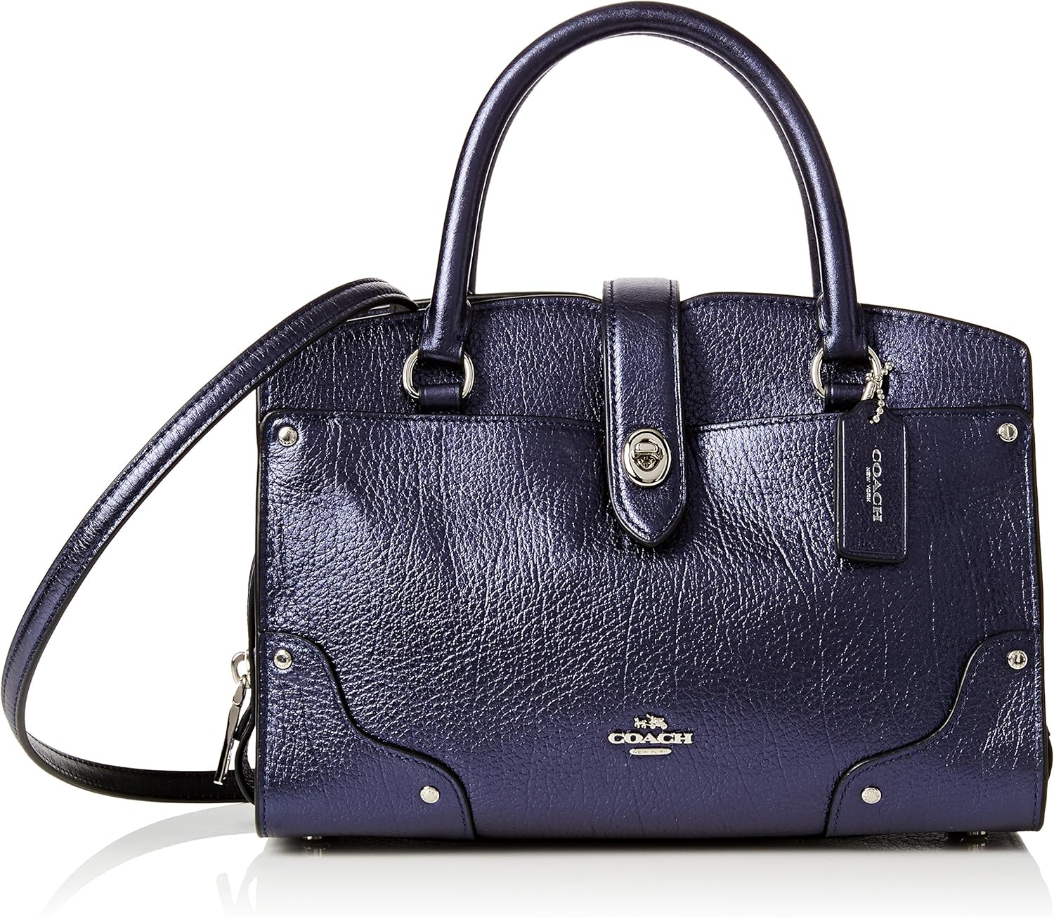 Coach 37779, Sacs portés main femme - Bleu - Bleu (Sv/Metallic Navy ...