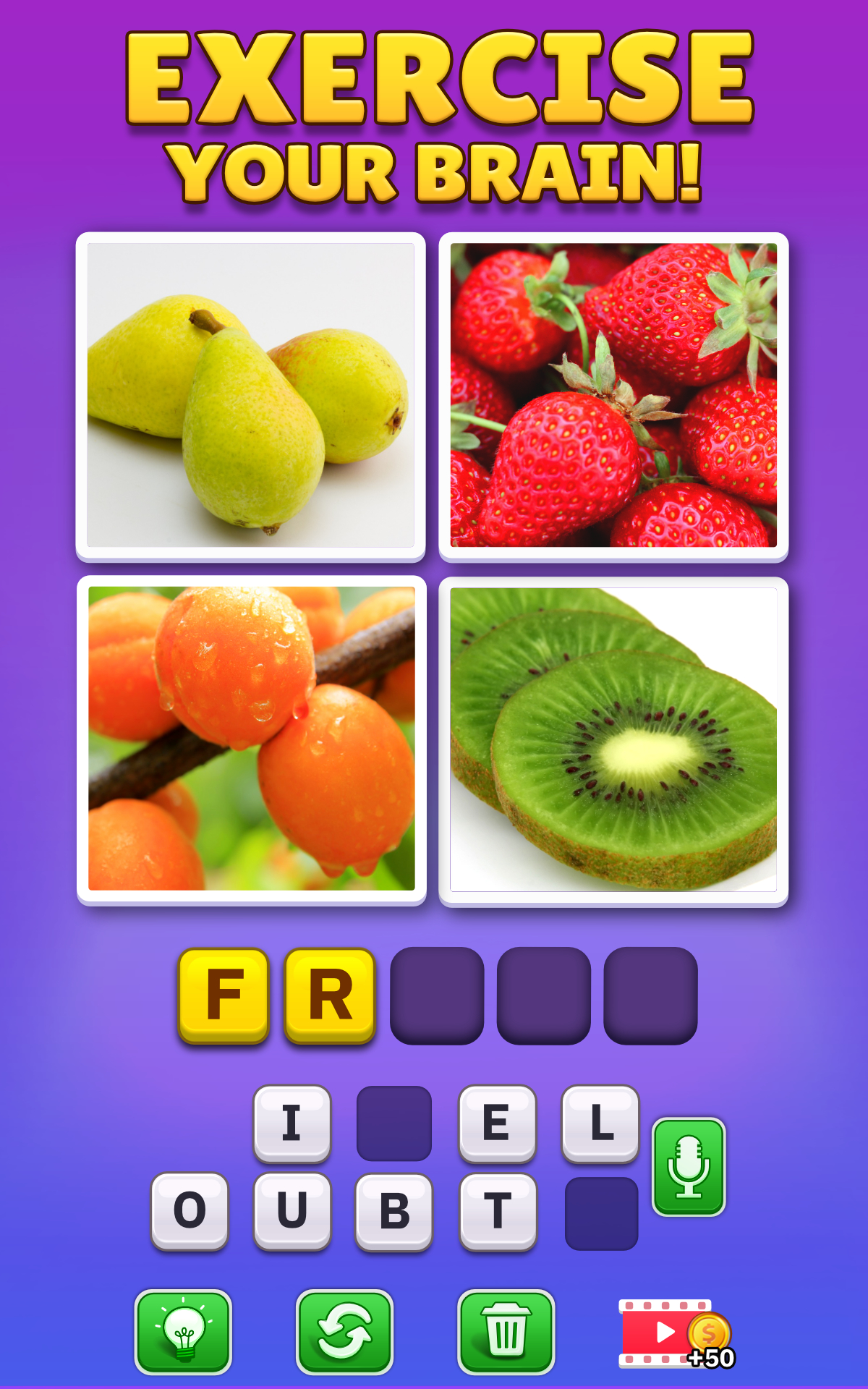 Word Puzzle: 4 Pictures To Help You Guess The Word, Fun Word Games For ...