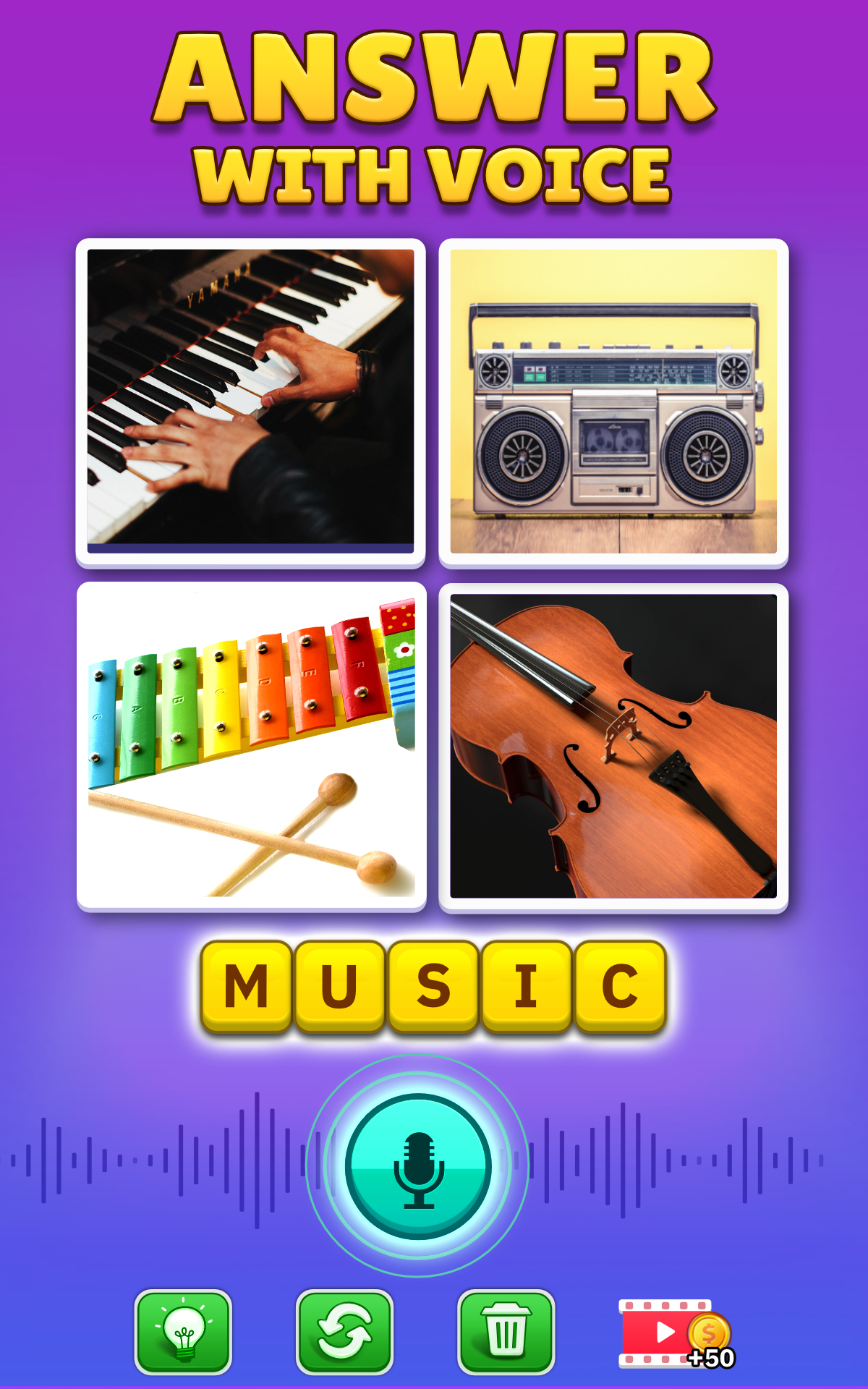 Word Puzzle: 4 Pictures To Help You Guess The Word, Fun Word Games For ...