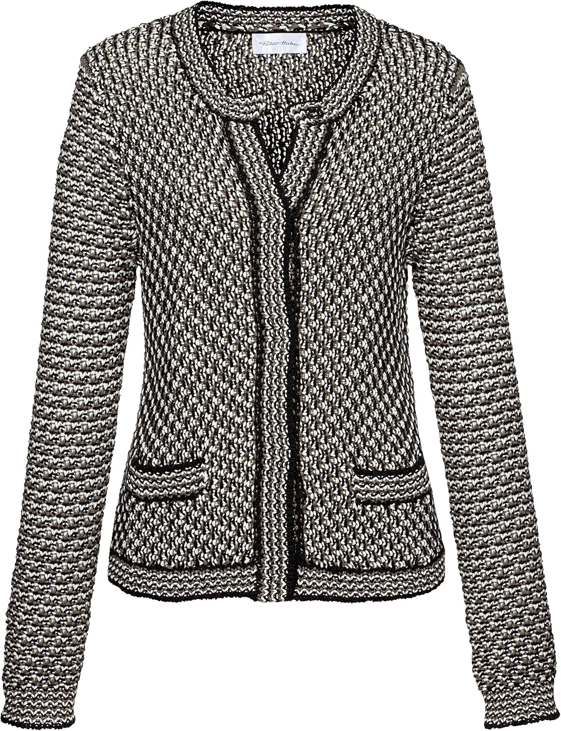 PETER HAHN Damen - Cardigan mit Rundhals-Ausschnitt, mehrfarbig, Damen ...
