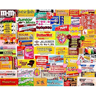 Puzzles 1000 Piece Jigsaw Puzzle White Mountain Puzzles Candy Wrappers ...