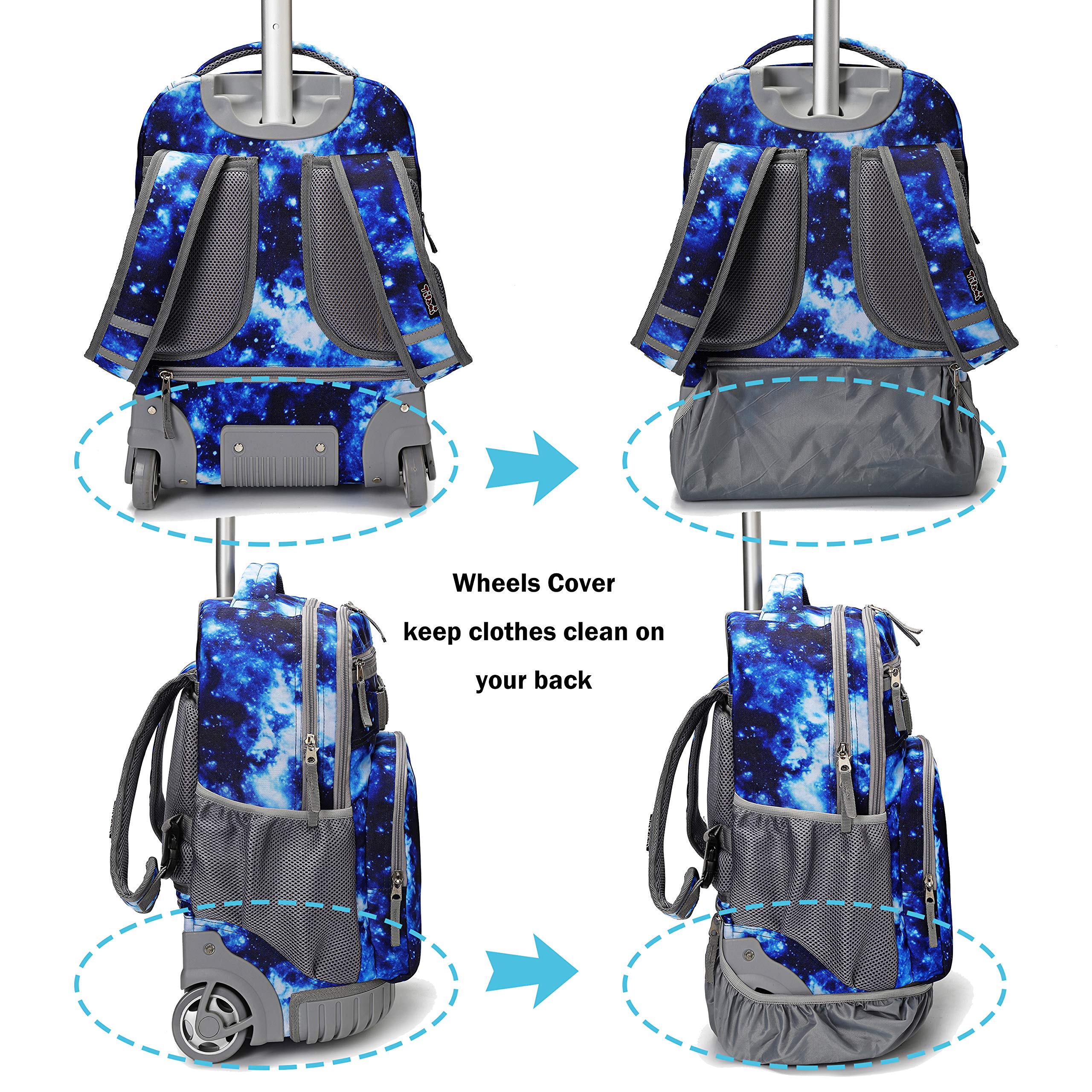 Mua Tilami Rolling Backpack 18 inch Wheeled Backpack School College ...