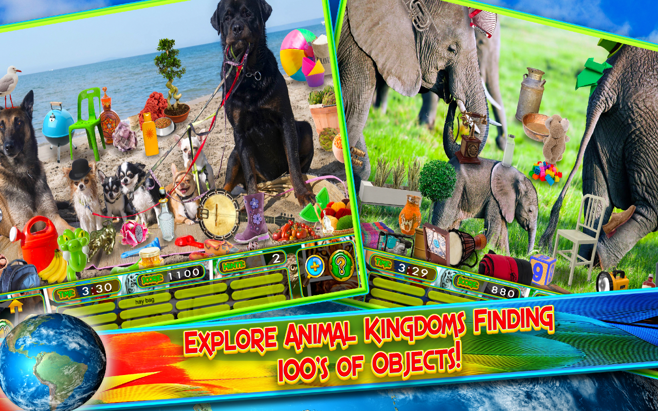 Hidden Object Animals Worldwide – Animal Seek and Find Quest Objects ...