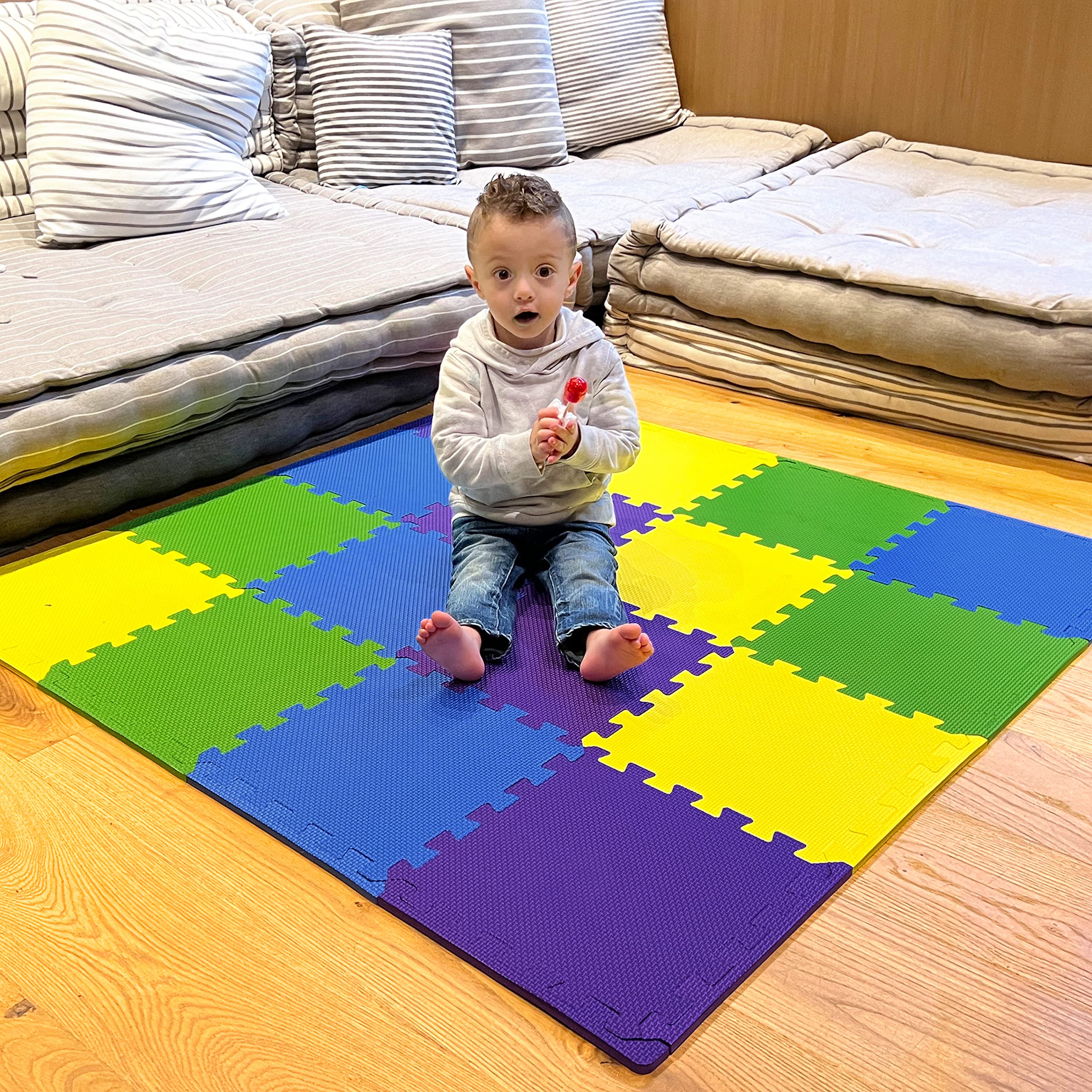 MioTetto 18 (2 for Free) Tiles of Soft Non-Toxic Baby Play Mat, EVA ...