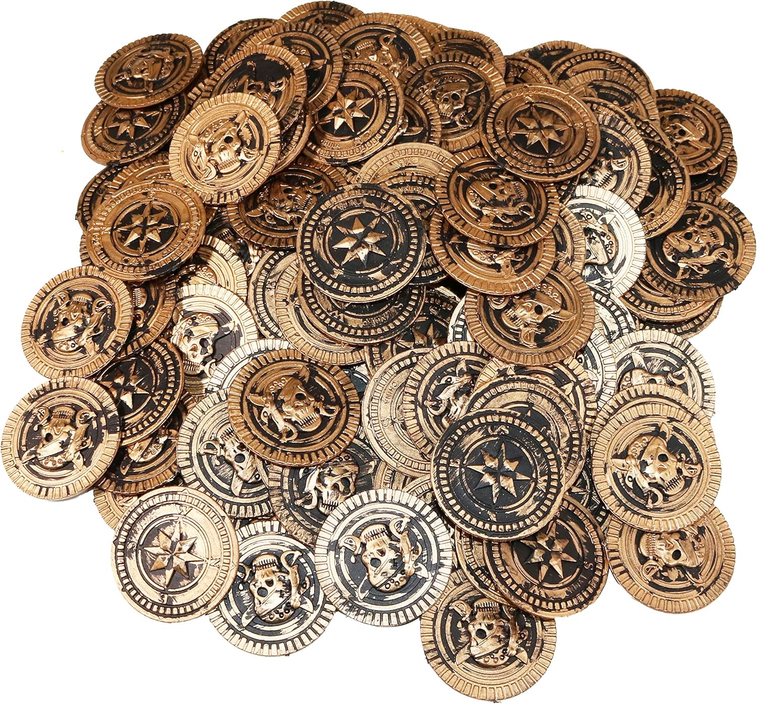 Amazon.com: SNInc. Gold Pirate Treasure Coins 144 Pcs.: Toys & Games