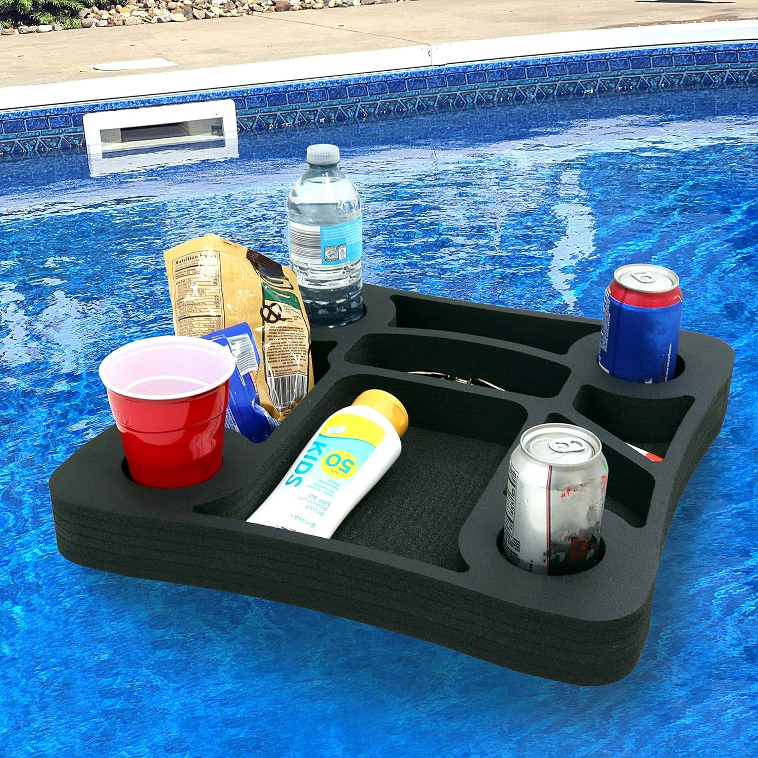 Amazon.com: Polar Whale Floating Drink Holder Refreshment Table Tray ...