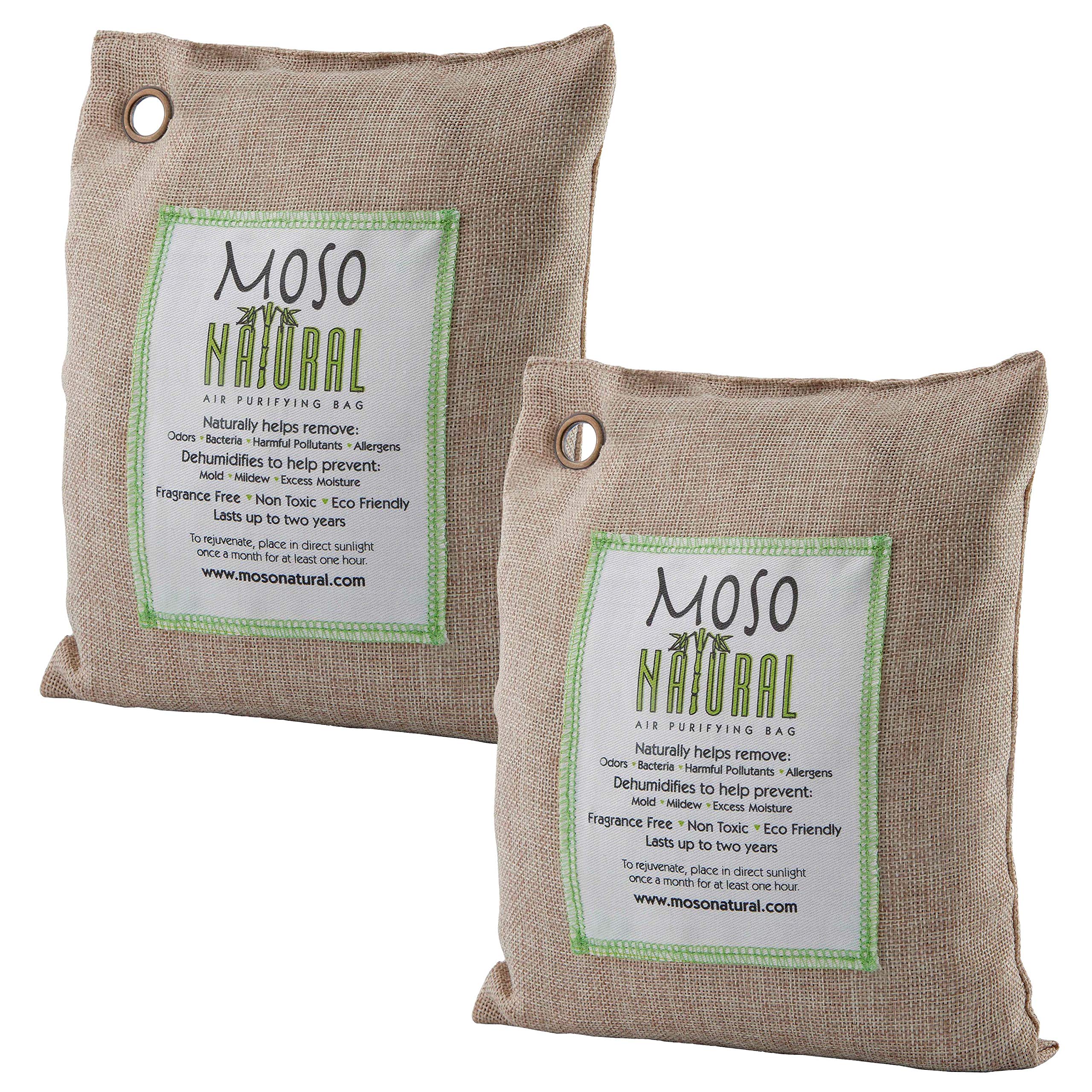 2 Pack Moso Natural 500 gm Air Purifying Bag Deodorizer. Odor ...
