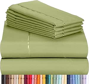 Amazon.com: LuxClub 6 PC Sheet Set Bamboo Sheets Deep Pockets 18" Eco ...