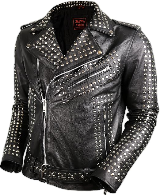 Spannende Lederjacke Mit Nieten Ebenbildnull