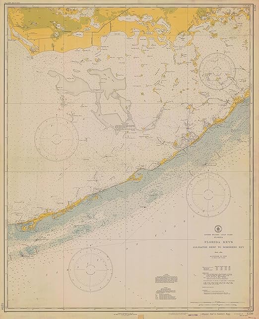 Amazon.com: Florida Keys Historical Map 1940 (13"x19" Paper Print ...
