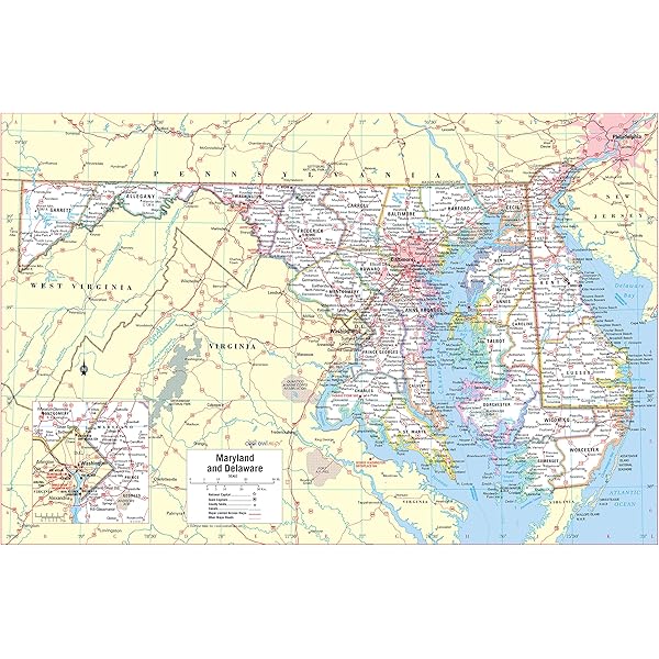 Delaware Zip Code Wall Map Mapscom Amazon.com: ZIP Code Wall Map Of