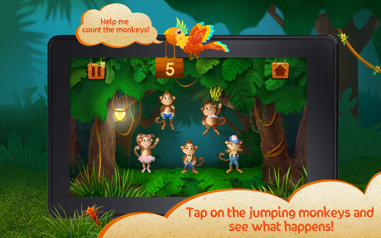 Amazon.com: 5 Little Monkeys Lite - Interactive Nursery Rhyme: Appstore for Android