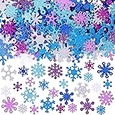 Amazon.com: Whaline 500Pcs Christmas Glitter Foam Stickers Snowflake ...