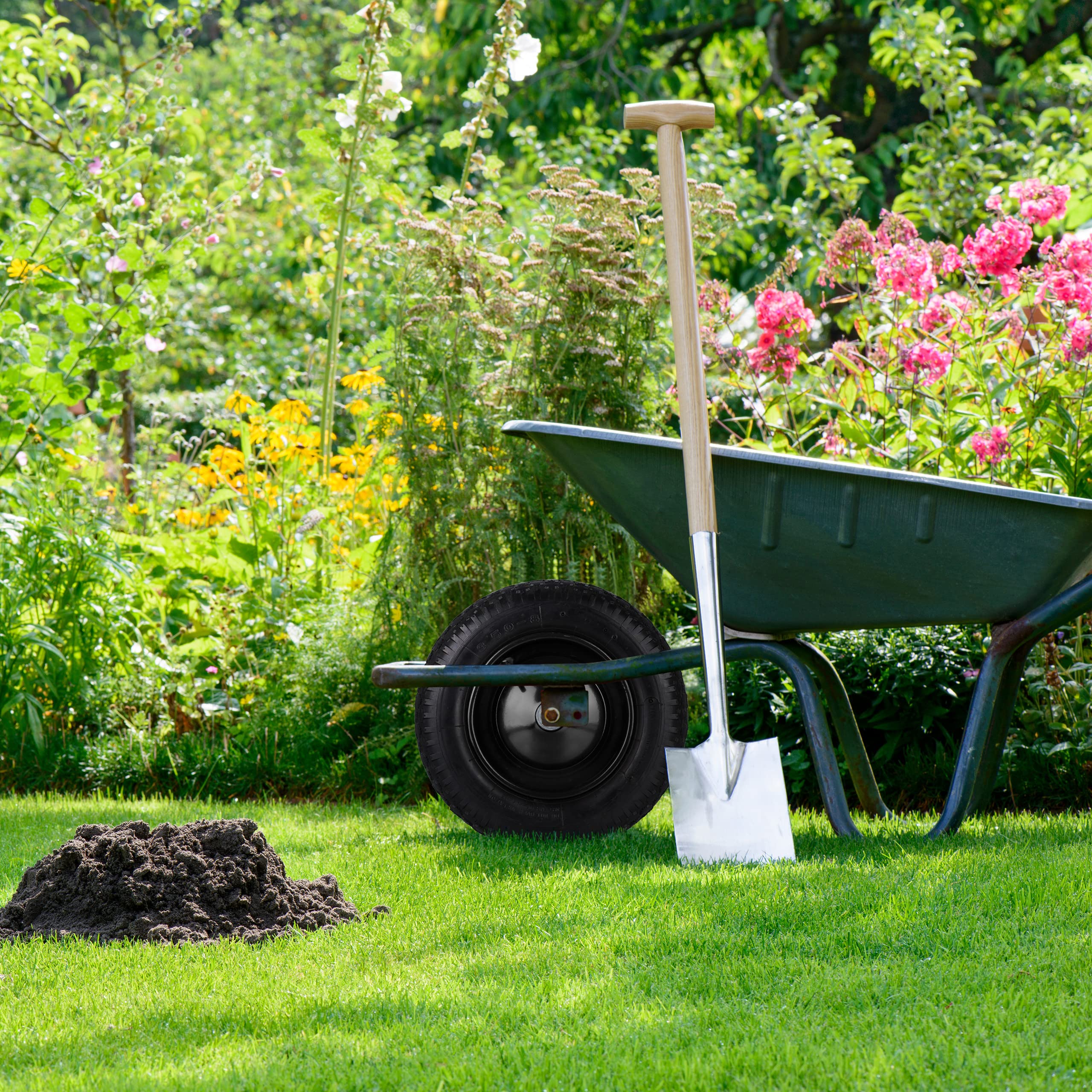 Mua Relaxdays Wheelbarrow Wheel 3.50-8, Pneumatic Tyres, Complete Wheel ...