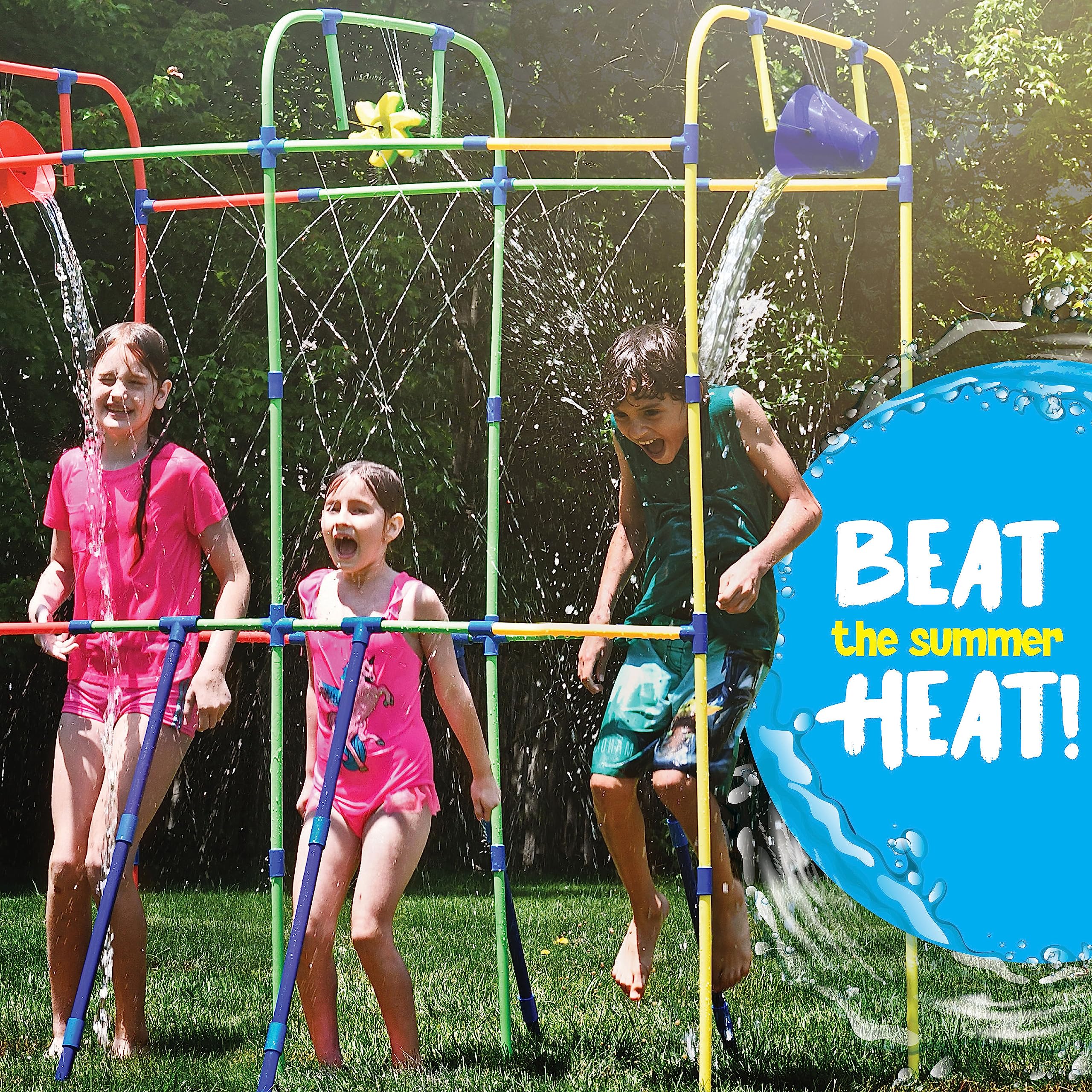 Mua Backyard Waterpark with Splash Wheel, Dump Buckets for Kids Outdoor ...