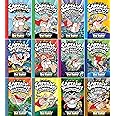 Captain Underpants Books 1-12 FULL COLOR Complete HARDCOVER Collection ...