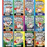 Captain Underpants Books 1-12 FULL COLOR Complete HARDCOVER Collection ...