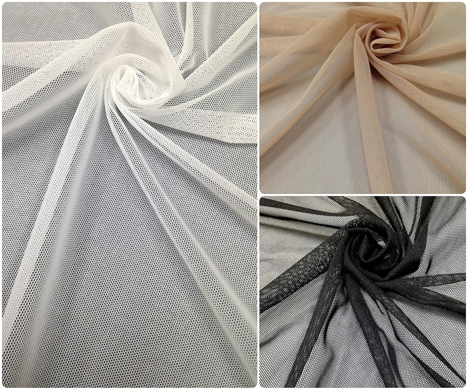 Amazon.com: Small Micro Hole See Through Stretch Nylon Spandex Mesh ...