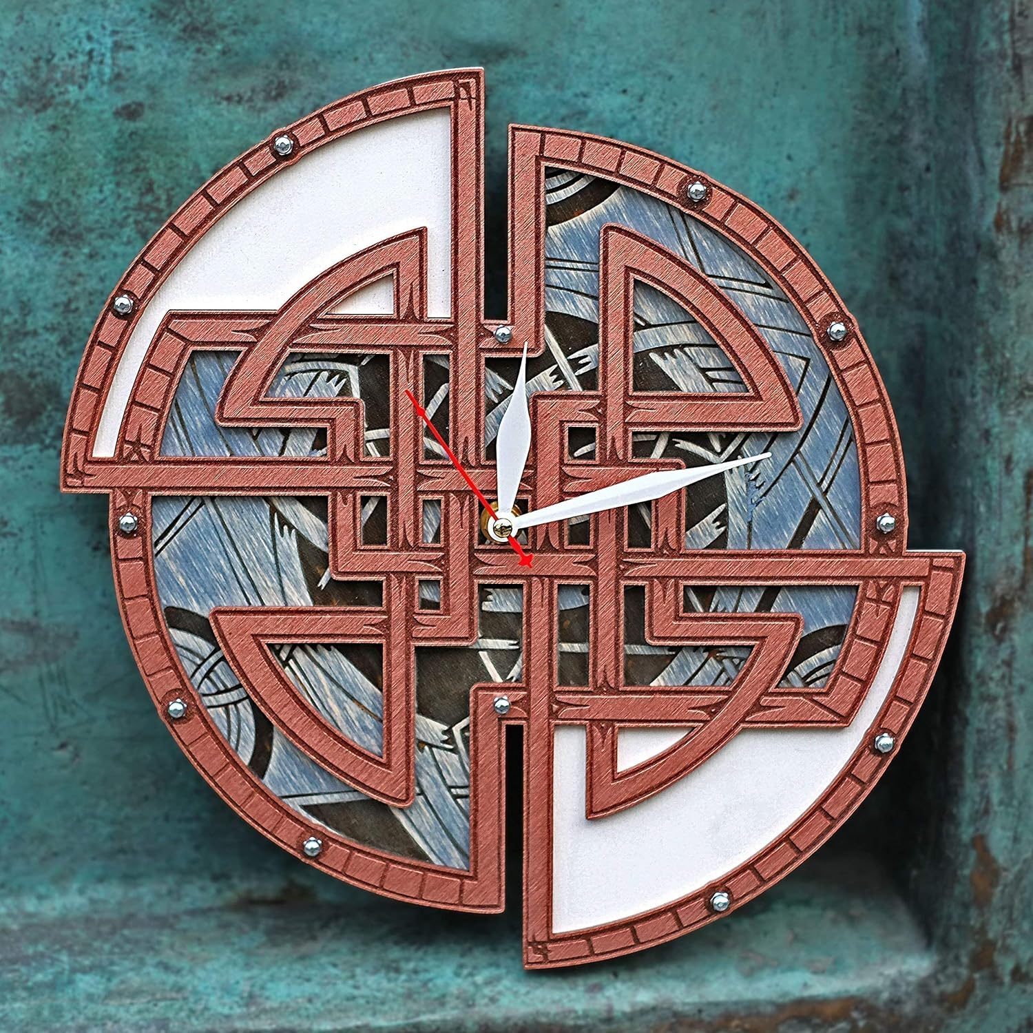 Amazon.com: Celtic knots VIII symbol HANDCRAFTED wooden wall clock ...