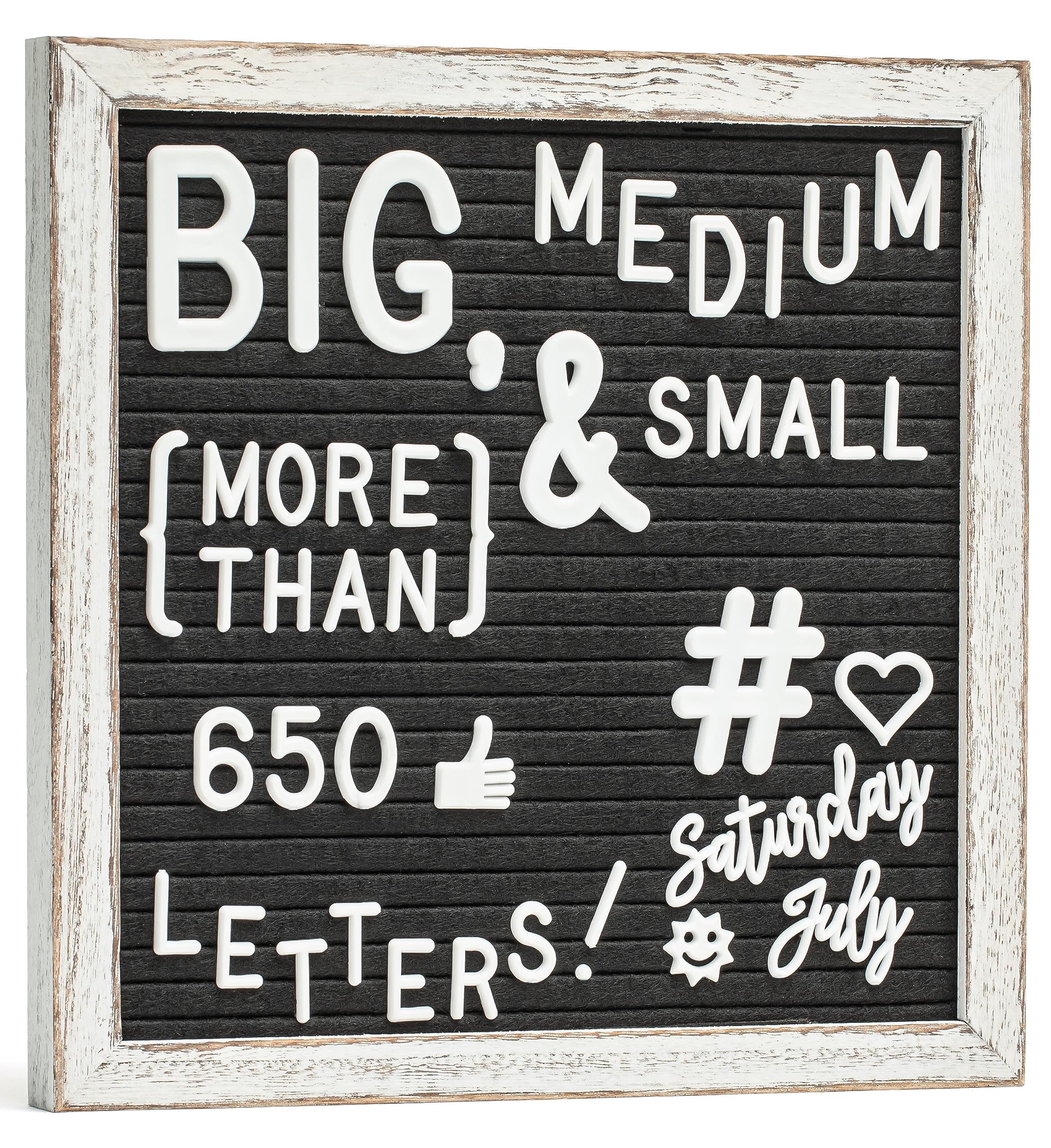 Mua Little Hippo Black Felt Letter Board Sign 10x10 Inch with 690+ PRE ...