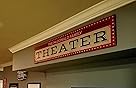 Amazon.com: Theater Wood Sign, Custom Family Name Film Lover Room Sign ...