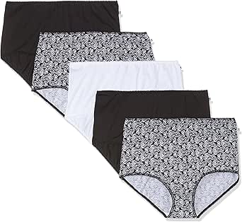 Rio Women's Underwear Cotton Full Brief (5 Pack), Black, 18-20: Amazon ...