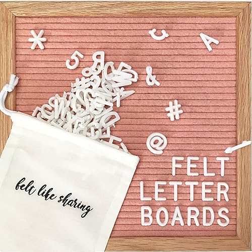 Felt Like Sharing Square Letter Board (Coral Felt - 10”x10 ...