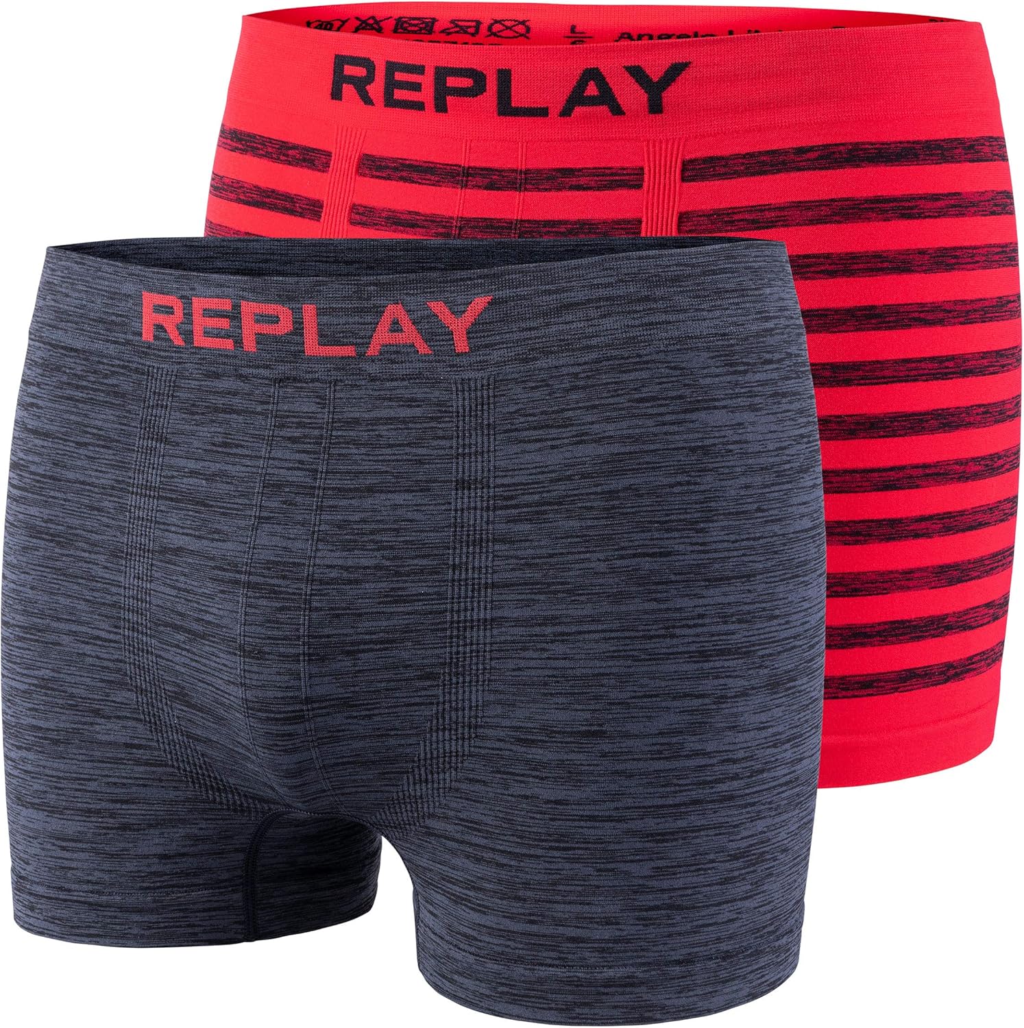 Replay Men's Boxer Shorts Tight Fit Set of 2 I101012 - Multicolour - XX ...