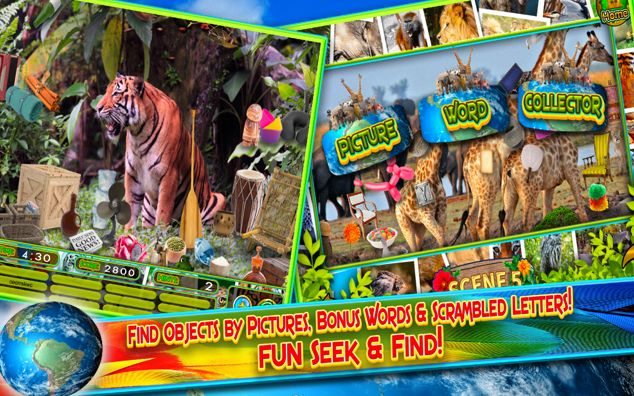 Hidden Object Animals Worldwide – Animal Seek and Find Quest Objects ...