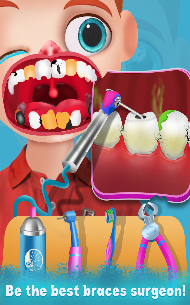 Dentist Doctor Care Game - Crazy Kids Hospital Dental Surgery Games