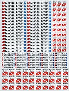 Amazon.com : Personalized Waterproof 3M Sticker Labels for Scuba Diving ...