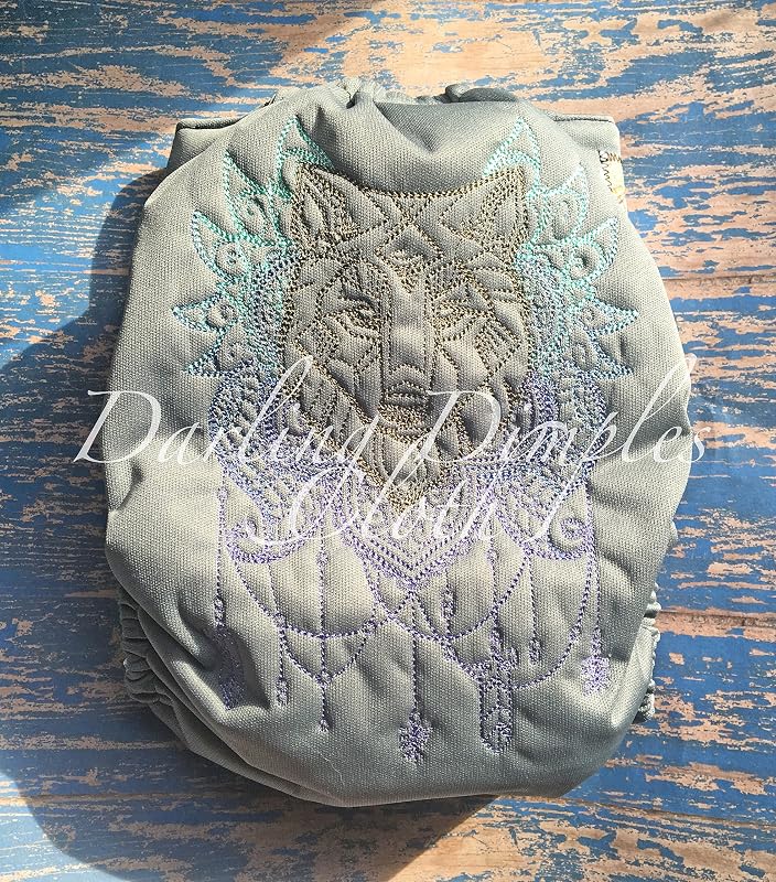 Amazon.com: Anima Wolf Embroidered Pocket Diaper.: Handmade