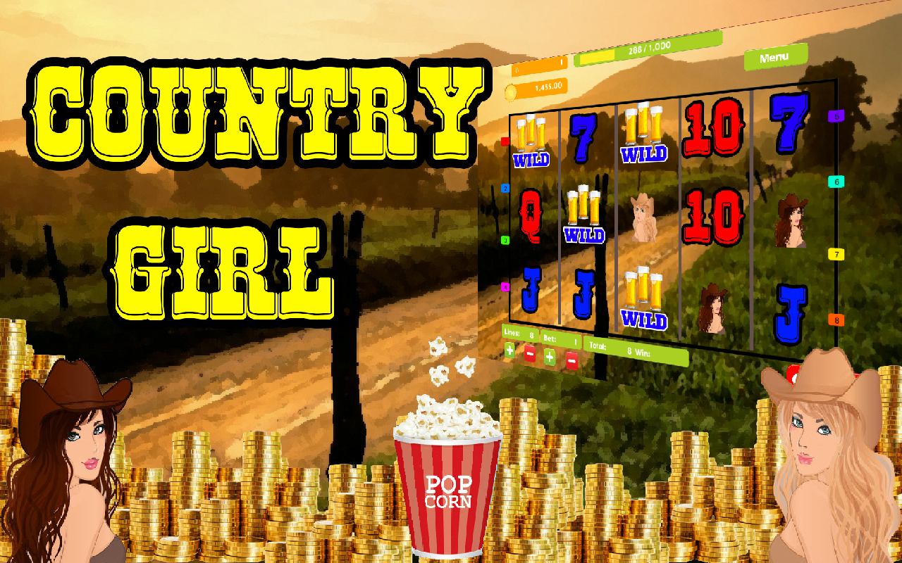 Country Girl Folk Song Bar Music Lucky Progressive Jackpot Casino Slot ...