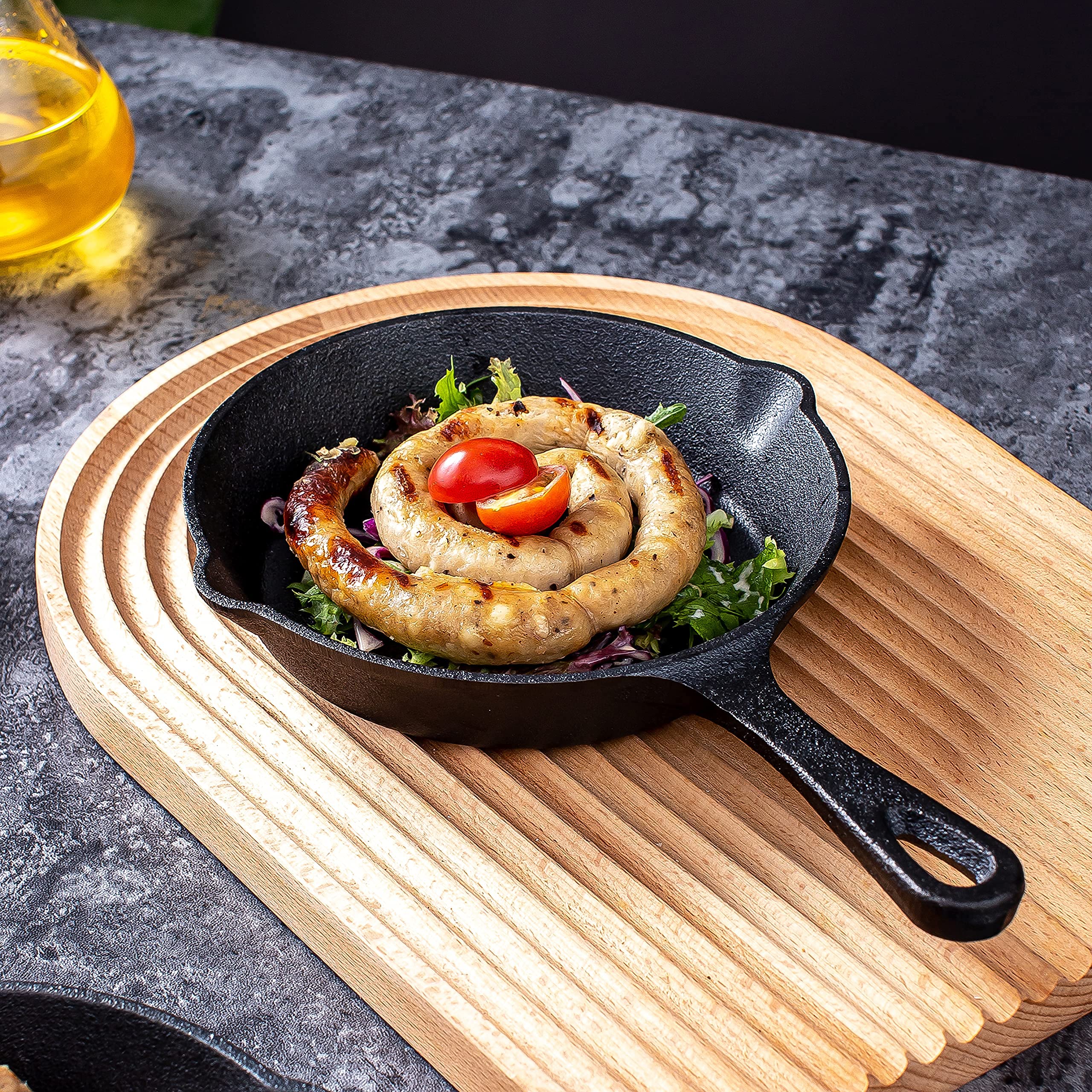 Mua Bruntmor 6" Black Pre-seasoned Cast Iron Frying Pan Set of 4, 6 ...