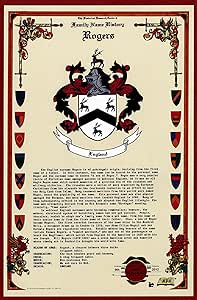 Rogers Coat of Arms/Crest and Family Name History, meaning & origin ...
