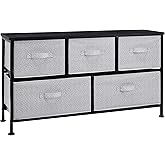 Amazon.com: Amazon Basics Extra Wide Fabric 5-Drawer Storage Organizer ...
