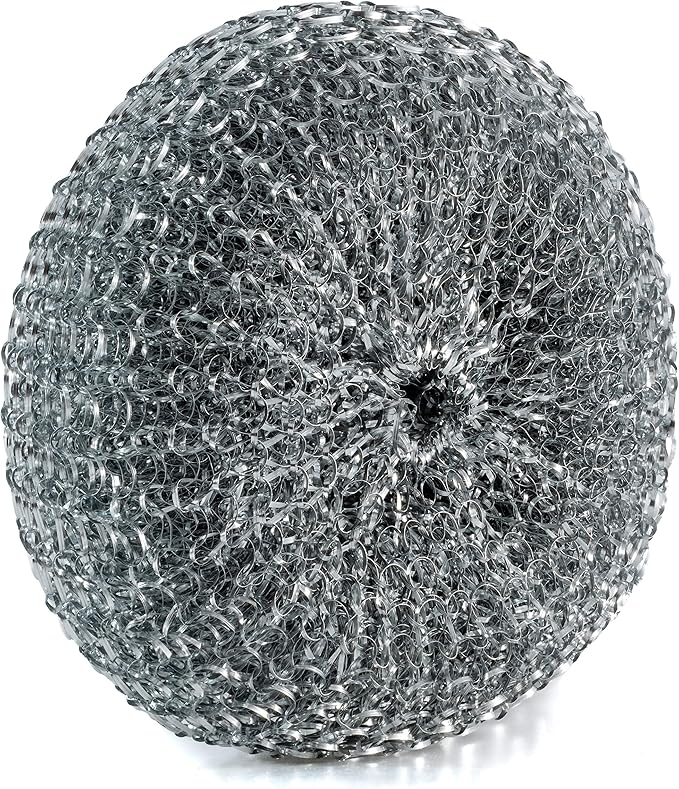 NCaan 8Pcs Heavy Duty Galvanised Steel Scourers—48g per Scourer pad ...