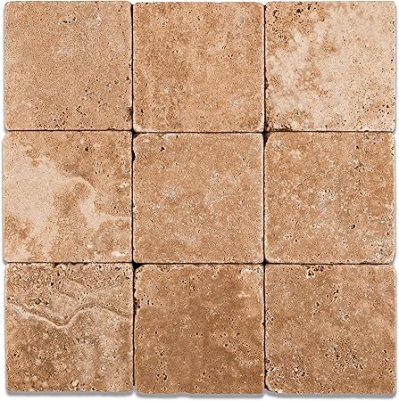 Andean Walnut Peruvian Travertine 4 X 4 Tumbled Field Tile - Lot of 50 ...