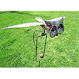 Amazon.com: Wing Flapping Kinetic Metal Brown Owl Yard Stake Rocking ...