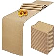 Amazon.com: 16 Pack Natural Burlap Table Runners,12 x 72 Inch Rustic Jute Table Runner and ...