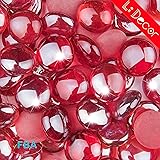Amazon.com: Royal Imports Red Flat Marbles, Pebbles, Glass Gems for ...
