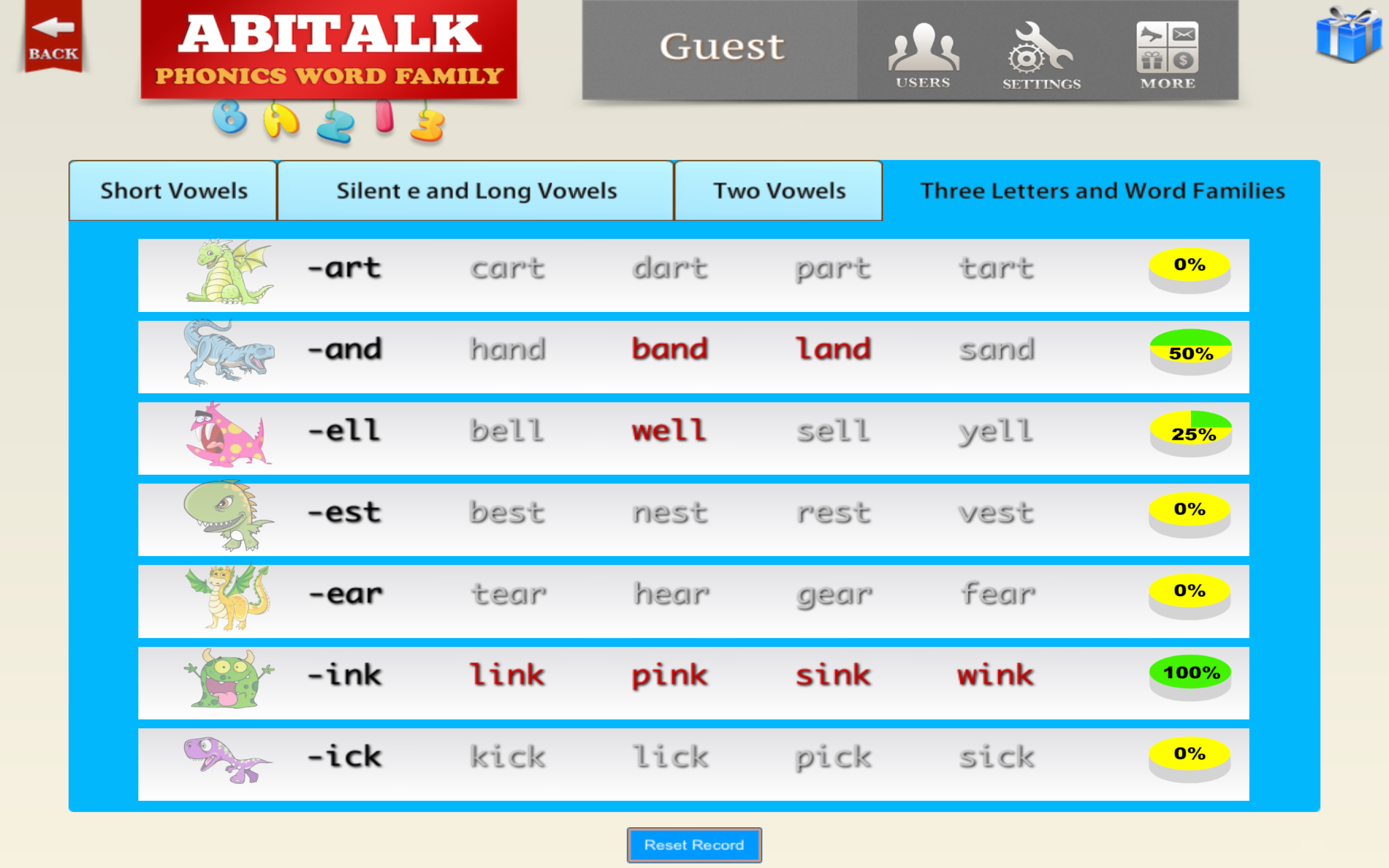 Abc Phonics Word Family App at Mariam Oberg blog