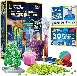 Amazon.com: NATIONAL GEOGRAPHIC Amazing Chemistry Set - Mega Chemistry ...