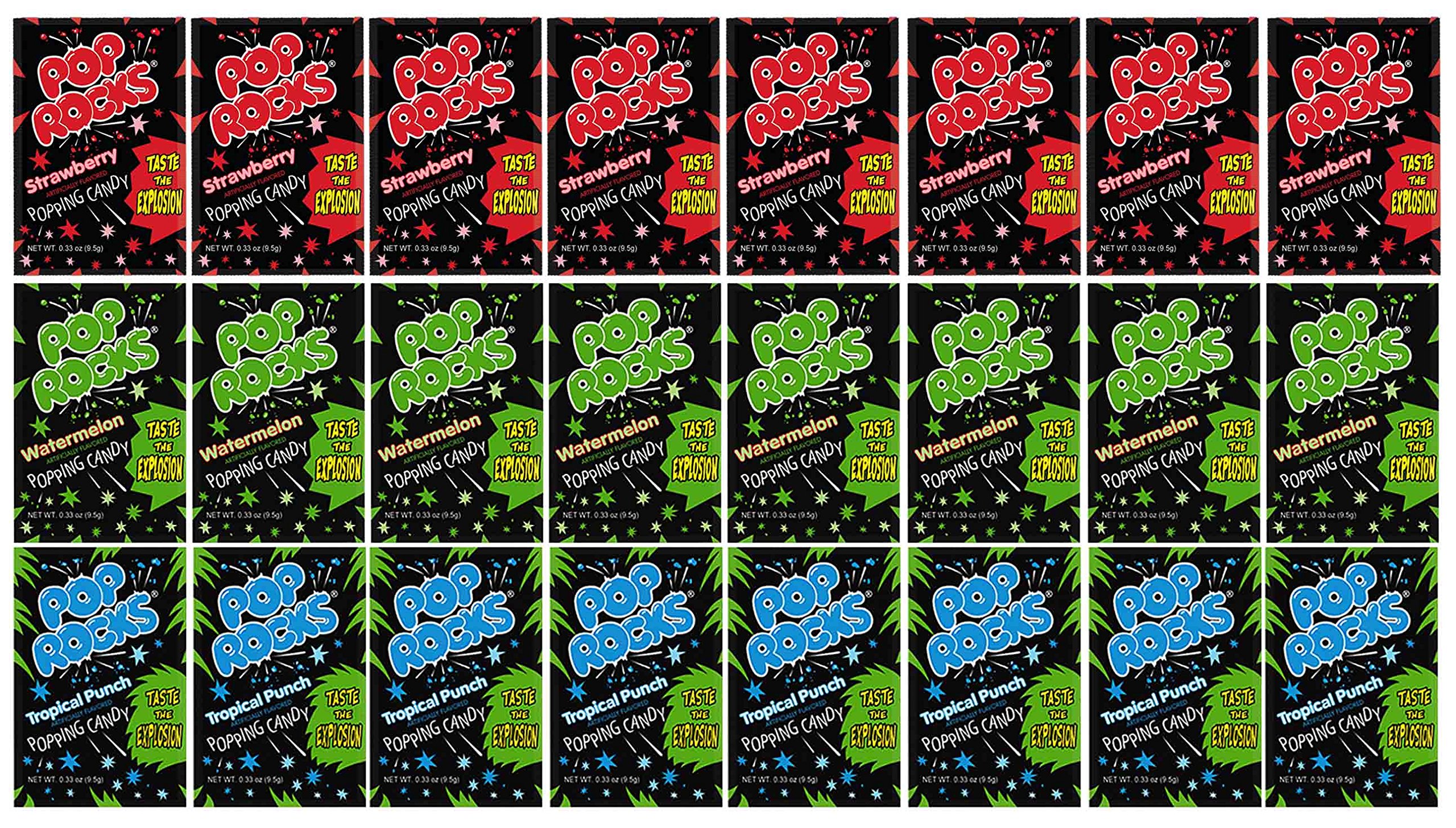 Amazon.com : Pop Rocks Popping Candy, (72-.33 Ounce Pouches Per Order ...