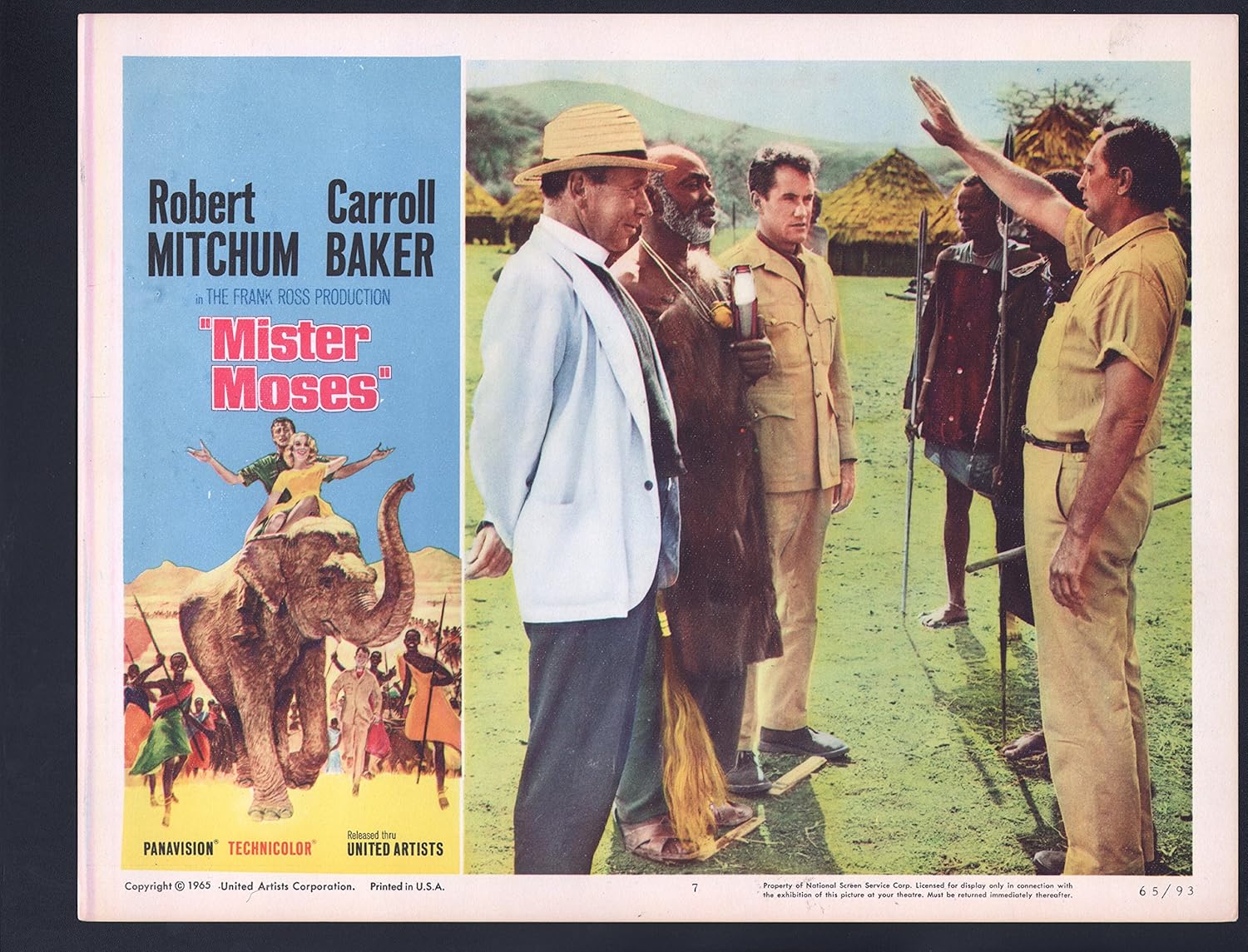 Amazon.com: MOVIE POSTER: Mister Moses Lobby Card #7-1965-Robert Mitchum: Entertainment Collectibles