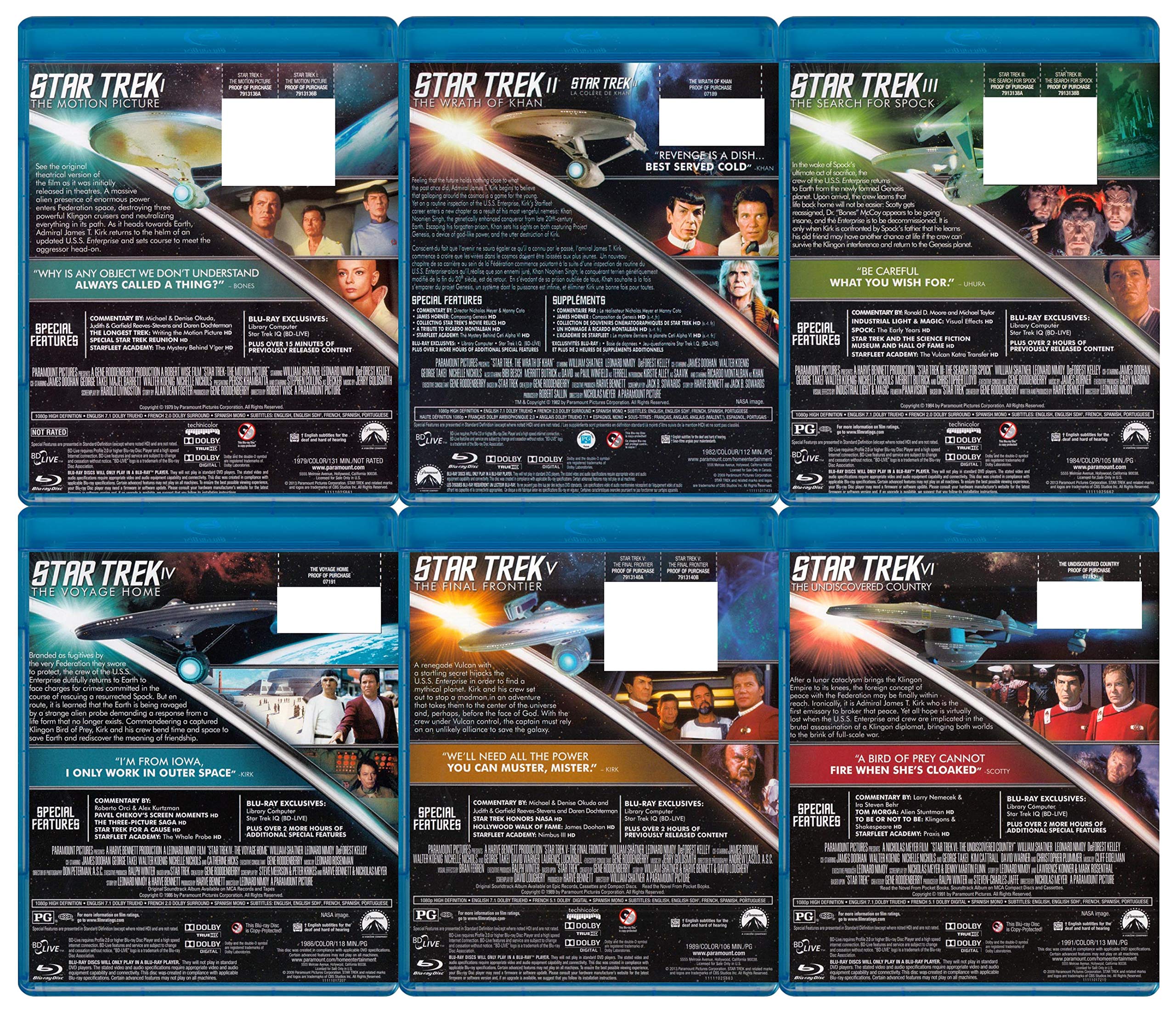 Star Trek Collection (The Motion Picture / The Wrath Of Khan / The ...