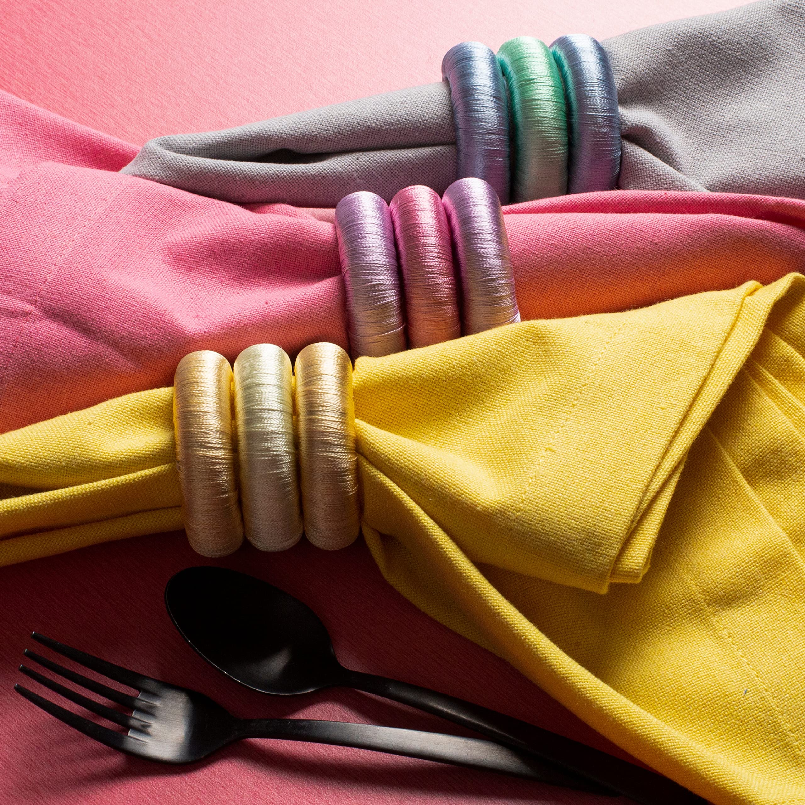 Napkin Rings Set of 24 - Elegant Napkin Holder for Cloth Napkins for ...